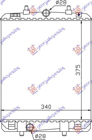 HLADNJAK MOTORA 1.4 HDi (37.4×32.6×16) TOYOTA AYGO (2006-2012) (OEM: 1330P3)