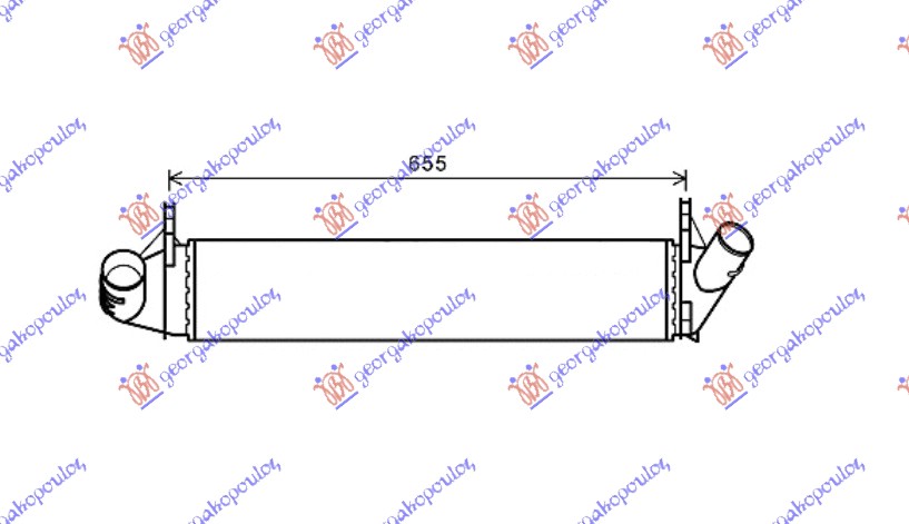 HLADNJAK INTERCOOLER 1.5DCi (590x120x40) DACIA SANDERO (2008-2012) (OEM: 8200409045)