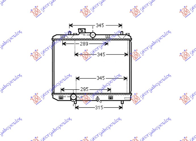 HLADNJAK MOTORA MANUAL (O) OPEL AGILA (2008-2014) (OEM: 17700-73KA0, 1770073KA0, 17700M83K00)