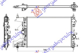 HLADNJAK MOTORA 1.6 BENZIN (58×39) AUTOMATIK CHEVROLET CRUZE (2013-) (OEM: 1300303, 13267657)