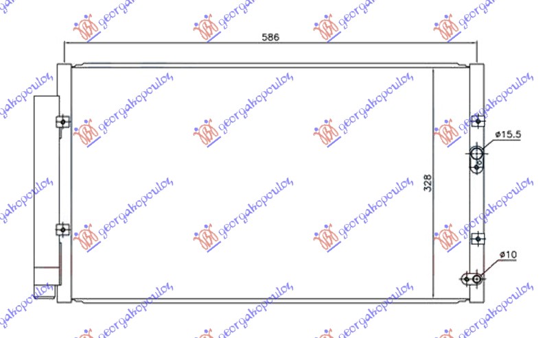 HLADNJAK 2.0 i MANUELNI BENZIN (565x325x 16) TOYOTA GT86 (2012-) (OEM: 73210-CA000, 73210CA000, SU003-02116)