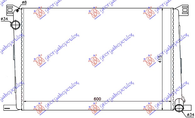 HLADNJAK MOTORA 1.4- 1.6i 16VBENZIN + / -AC (60 x42 MINI PACEMAN (R61) (2013-) (OEM: 17117535099, 17118675266)