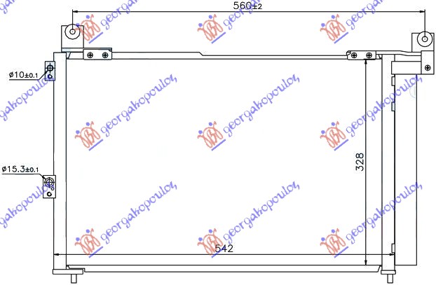 HLADNJAK KLIME 2.5-3.0 TDCi (54×35.2) FORD RANGER (2009-2012) (OEM: 1356049, 3M3519710CA, 3M3519710CB)