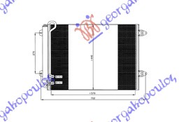 HLADNJAK KLIME BENZIN / DIZEL (57.5x44x 1.6) VW CC (2012-) (OEM: 3C0820411, 3C0820411C, 3C0820411E)