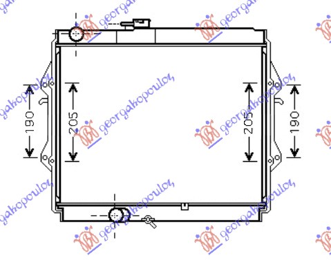 HLADNJAK MOTORA 2.4D(45×52.5×2.7) TOYOTA HI-LUX 2WD/4WD (2001-2005) (OEM: 16400-5B600, 164005B590, 164005B600)