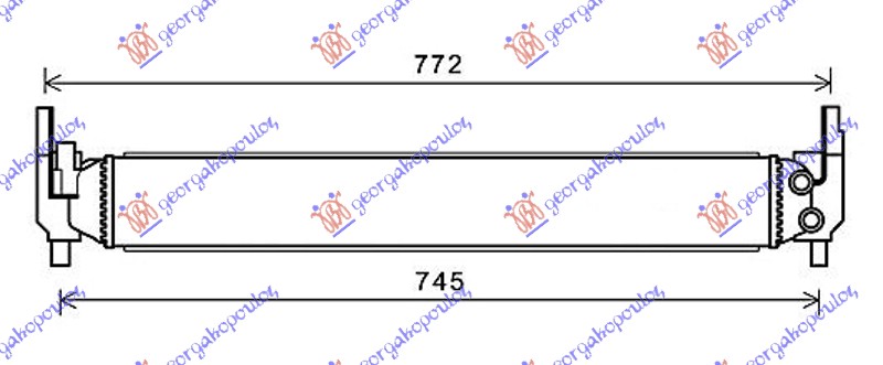 HLADNJAK DODATNI 1.2- 1.4 BENZIN (64.5x88x56 SEAT IBIZA (2015-2017) (OEM: 6R0145805E, 6R0145805H)