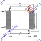 HLADNJAK KLIME 1.0 – 1.2 BENZIN (550x350x16) OPEL AGILA (2008-2014) (OEM: 4709214, 93194055, 9531051K00)