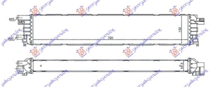 DODATNI HLADNJAK 3.0TFSI/S4 BENZ 2.0TDi720x132 AUDI A4 (2011-2015) (OEM: 4G0145804, 4G0145804A, 4G0145804D)