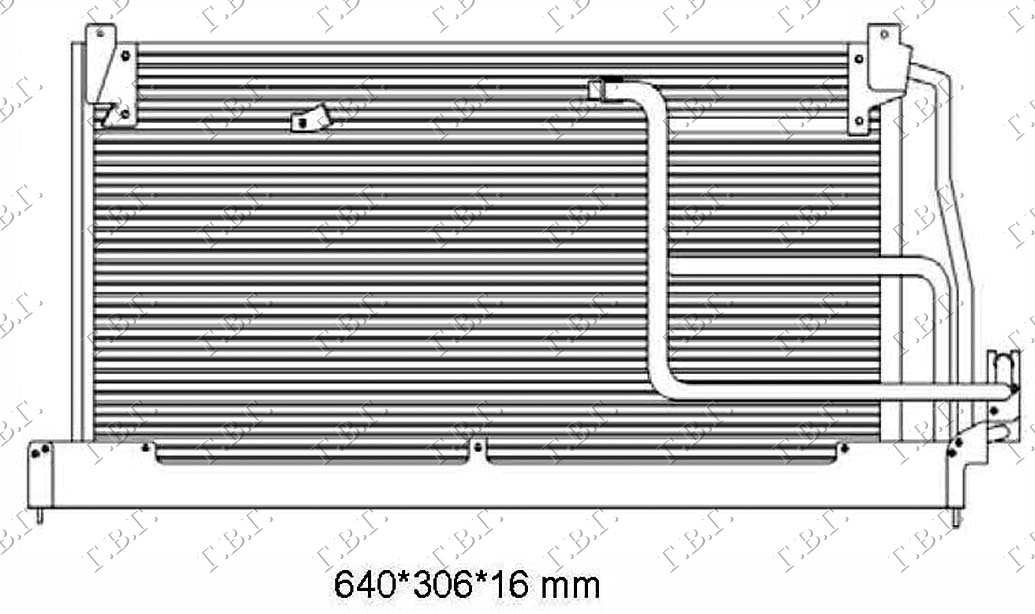 HLADNJAK KLIME SVI MODELI (61x25x2.0) OPEL COMBO (1993-2000) (OEM: 1618046)