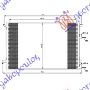 HLADNJAK KLIME 1.8-2.0 i 16VTURBO2.2TiD (62×4 1 SAAB 9.3 (2007-2012) (OEM: 12793295, 12793296)