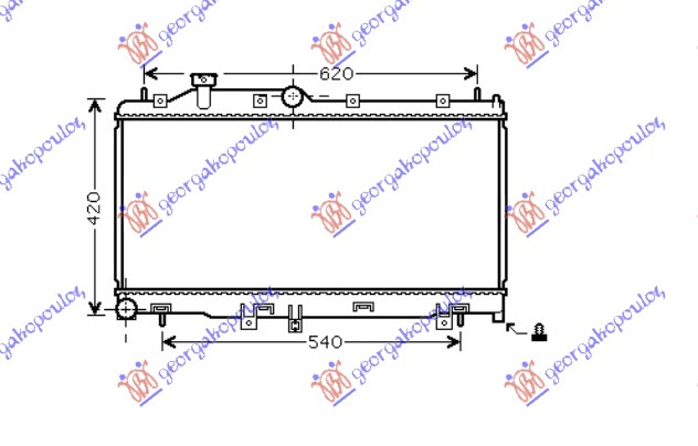 HLADNJAK MOTORA 2.0 -2.5i- 16V (34×68.5x 16)MANUELNI SUBARU FORESTER (2008-2012) (OEM: 45111-AG000, 45111-AG010, 45111-AG011)