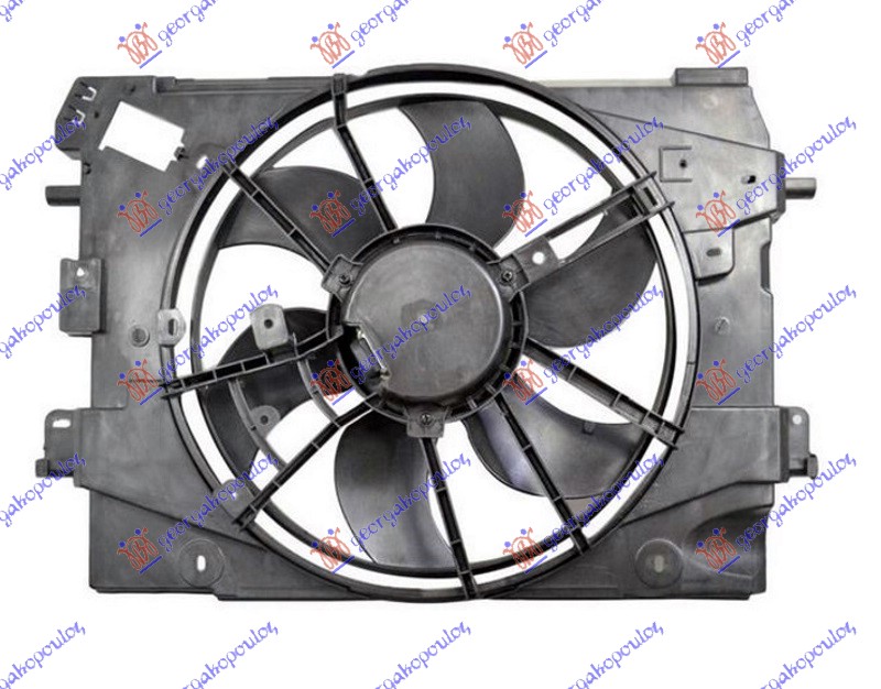 VENTILATOR KOMPLET BENZIN -DIZEL (40 0 mm) RENAULT CLIO (2016-2019) (OEM: 214753416R, 214814116R, 214816703R)