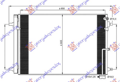 HLADNJAK KLIME (OSIM 3.0 – 4.0 TFSi) 66×44 AUDI A8 (2009-2013) (OEM: 4H0260401C, 4H0260403C)