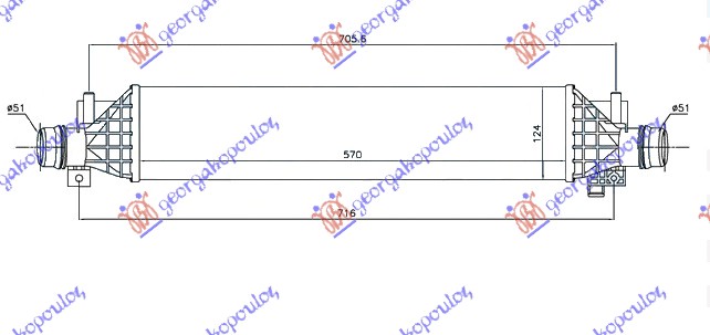 HLADNJAK INTERKULER 1.4i 16V TURBO A 14 / B 14N OPEL MOKKA X (2016-2020) (OEM: 1302263, 95026333)