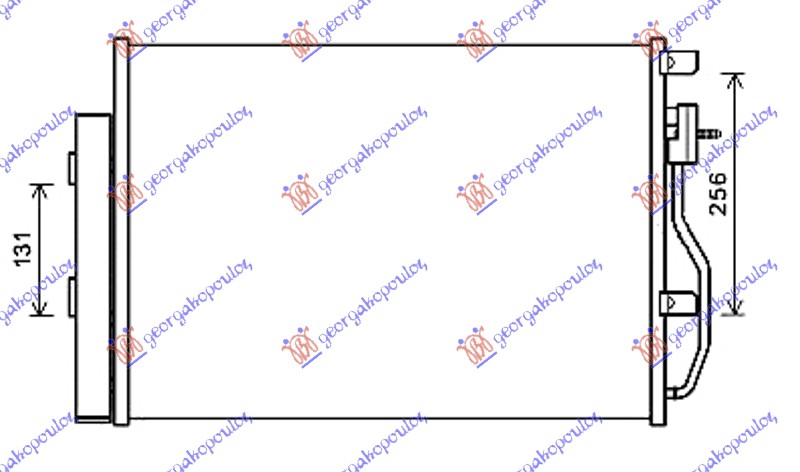 HLADNJAK KLIME 1.2i- 1.4i- 1.6 16V (56.5×39.5) OPEL MOKKA (2013-2016) (OEM: 96943762)