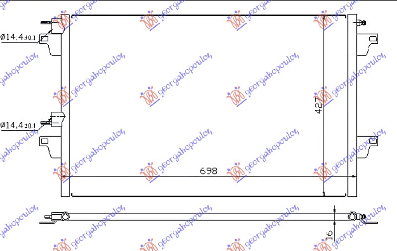 HLADNJAK BEN.-DSL -04- (510x340x16) RENAULT ESPACE (2003-2012) (OEM: 8200033733)