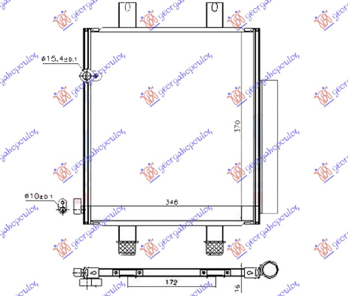 HLADNJAK KLIME 1.0i 12V (31.8×37) DAIHATSU CUORE (2008-) (OEM: 88450B2130)