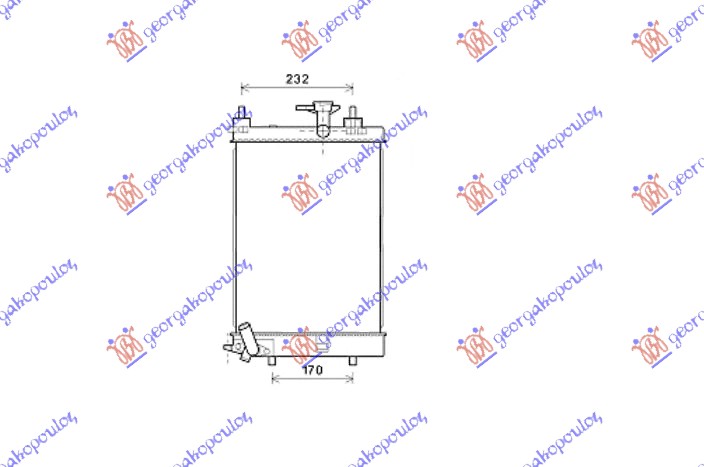 HLADNJAK MOTORA 1.0 12V (40x30x1.6) MANUAL DAIHATSU CUORE (2008-) (OEM: 16400-B2190, 16400B2190)