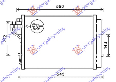 HLADNJAK KLIME SVI MODELI (440x330x16) HYUNDAI i10 (2016-2019) (OEM: 97606-B9000, 97606B9000, 97606B9001)