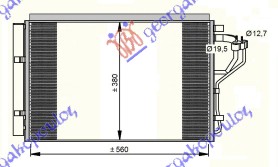 HLADNJAK KLIME 1.4-1.6 BENZIN (555x385x16) HYUNDAI i30 5D (2014-2017) (OEM: 976063X000, 97606A6100, 97606A7000)