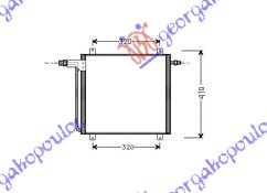 HLADNJAK KLIME (38×39) RENAULT TWINGO (1992-1998) (OEM: 7700825961)