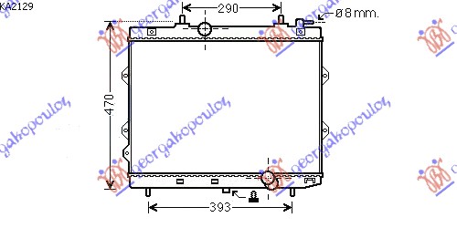 HLADNJAK MOTORA 1.6 CRDi +/ – AC (37x51x26 KIA CERATO (2004-2009) (OEM: 253102F700)