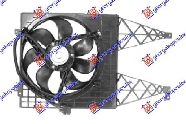 VENTILATOR KOMPLET (JEDAN)1.6 – 1.8 BENZIN – DIZEL VW GOLF IV (1998-2004) (OEM: 1J0121207L, 6X0959455A)