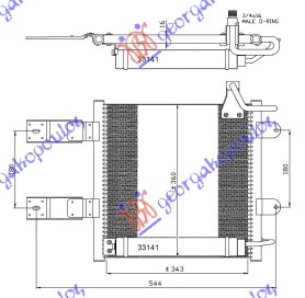 HLADNJAK KLIME (33.5×36.5) SEAT AROSA (2000-2004) (OEM: 6X0820411, 6X0820413)