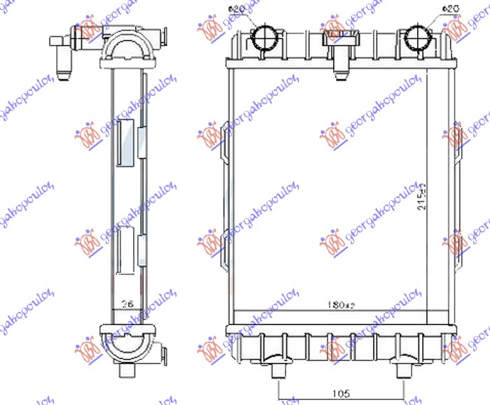 HLADNJAK DODATNI 2.0 BENZIN S3 (215x180x26) AUDI A3 (2020-) (OEM: 5Q0121251HA)