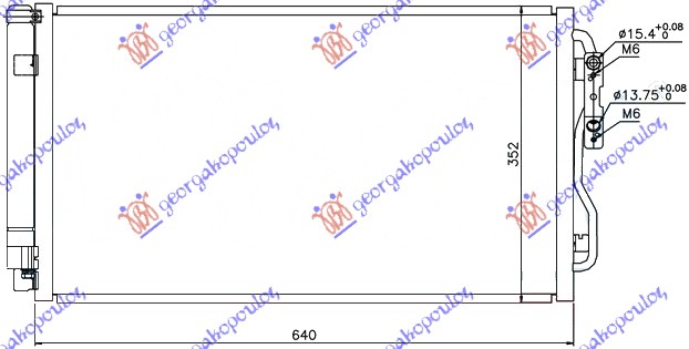 HLADNJAK KLIME BENZIN DIZEL (600x340x16) BMW SERIES 1 (F21/20) 3/5D (2015-2019) (OEM: 64506804722, 64509288940)