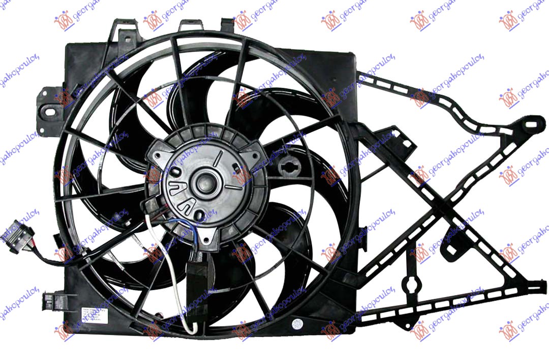 VENTILATOR KOMPLET BENZIN – 2.0DTI +A/C OPEL VECTRA B (1996-1998) (OEM: 1341264, 1845043)