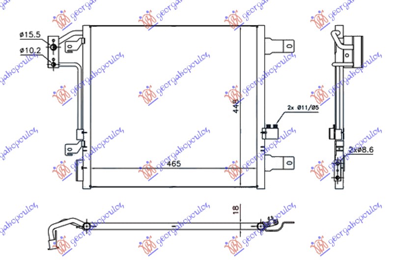 HLADNJAK 3.6-3.8i BENZIN -2.8 CRD AUTOMATIK-12 JEEP WRANGLER 2/4D (2007-2018) (OEM: 55056631AA, 55056635AA)