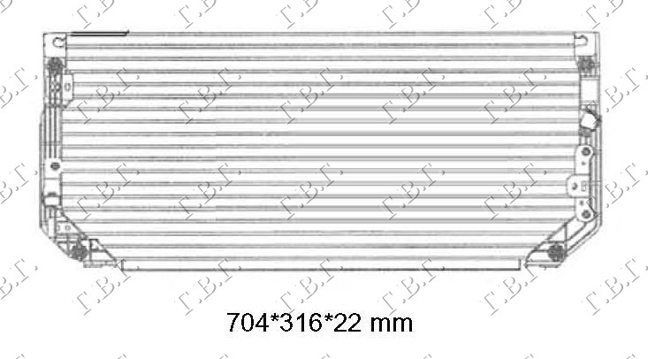 HLADNJAK KLIME (68×32) JAPAN TOYOTA COROLLA (E 11) (2000-2002) (OEM: 88460-12480, 8846012480)