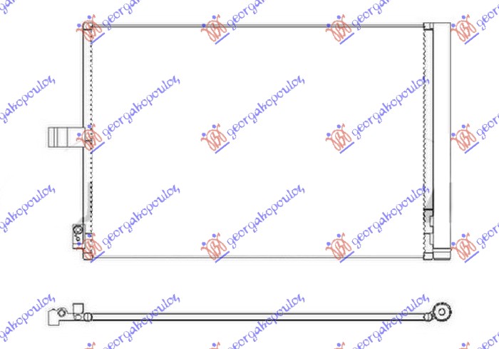 HLADNJAK KLIME 2.2-3.0 DIZ (646x421x12) MERCEDES E CLASS (W212) (2009-2013) (OEM: 0995000354, 1975000054, A0995000354)