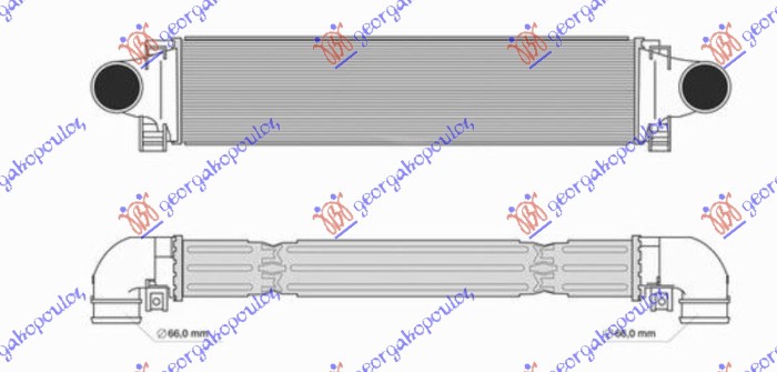 HLAD.INTERK. 1.5-2.0 BEN 2.0 DIZ 656×147 VOLVO XC60 (2013-2017) (OEM: 31338236, 31474506)