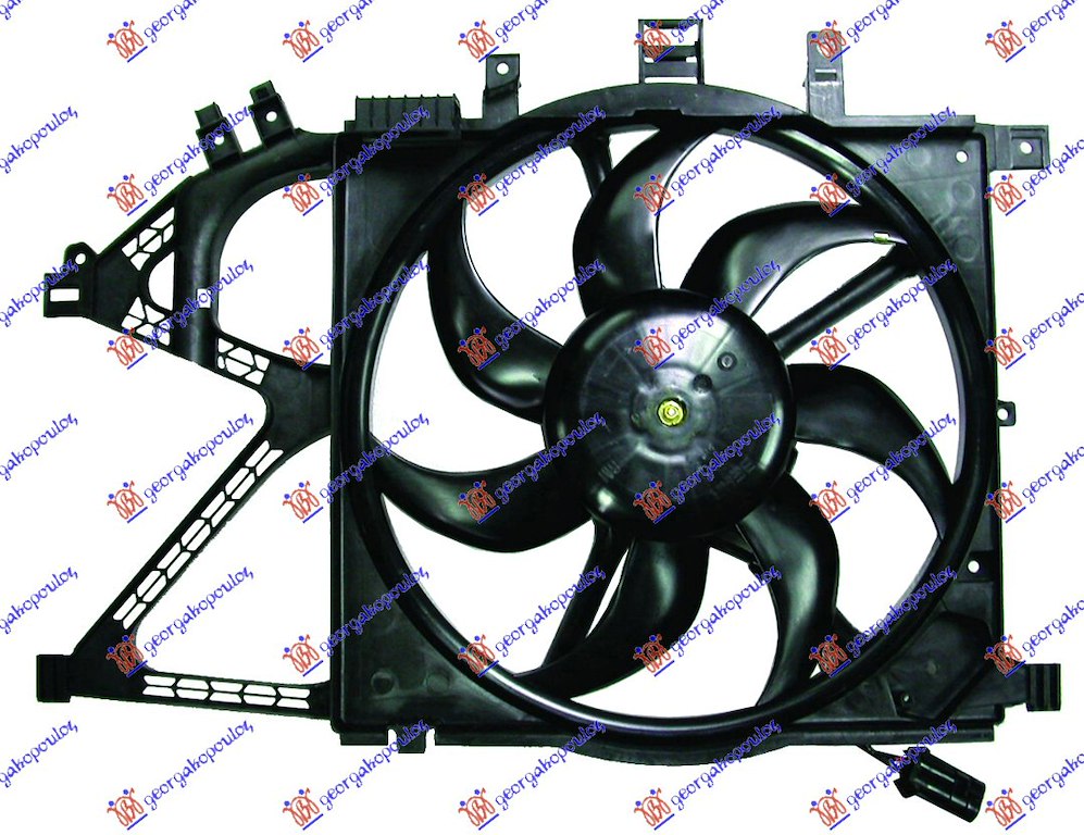 VENTILATOR KOMPLET (39cm) 4PIN OPEL TIGRA CABRIO TWINTOP (2004-2009) (OEM: 1314445)