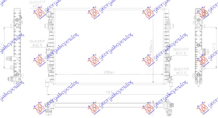 HLAD. MOTORA 1.0 BEN 1.6 DIZ (650×439) SKODA SCALA (2019-) (OEM: 2Q0121253A, 2Q0121253K, 2Q0121253P)