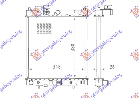 HLADNJAK MOTORA 1.0 – 1.316V (38×36)AUTOMATIK NISSAN MICRA (K11) (1992-1998) (OEM: 21460-97B00, 2146097B00)