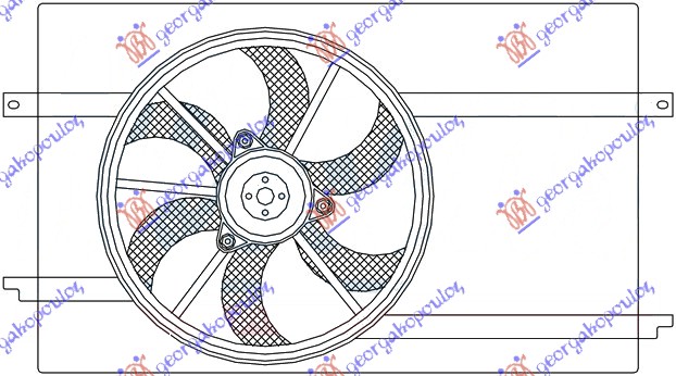 VENTILATOR KOMPLET BENZIN MITSUBISHI COLT (2005-2008) (OEM: 1355A010)