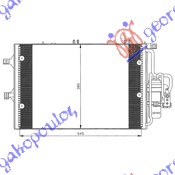 HLADNJAK KLIME 1.7Di DIZEL(54×38) -03 OPEL COMBO (2000-2012) (OEM: 1850072, 1850088, 1850090)