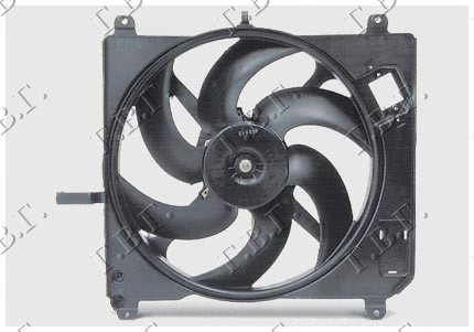 VENTILATOR KOMPLET 1.4cc +A/C BENZIN FIAT BRAVO (1995-2002) (OEM: 7787852)