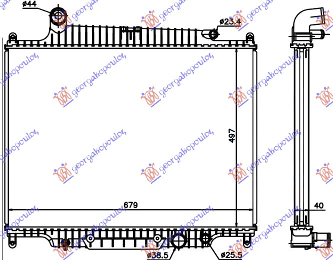 HLAD.MOTO.3.6TD DIZEL AUTOMAT(495×680) RANGE ROVER/RANGE ROVER VOGUE (2002-2012) (OEM: PCC500300)