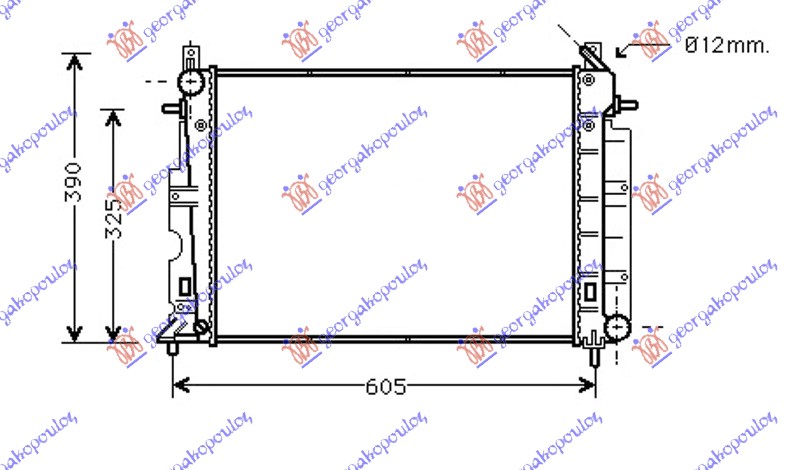 HLADNJAK MOTORA 2.0 i 16V-2.2TID (50 x35x3.2) MAN SAAB 900 (1993-1998) (OEM: 4288338, 4729562)