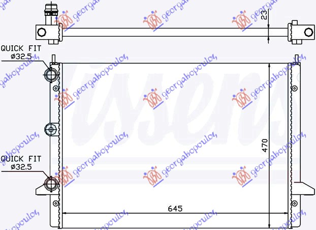 HLADNJAK MOTORA 2.3 i-16V (63.5×47) 00- FORD GALAXY (1995-2006) (OEM: 1109232, YM218005BA)