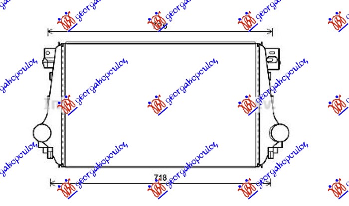 HLADNJAK INTER 2.0 DIZ-2.0 TSi BENZIN (620 x40 0 x30 VW P/U AMAROK (2016-) (OEM: 2H0145804, 2H0145804D)