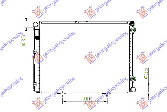 HLADNJAK MOTORA 1.8 – 2.0 – 2.3BZ M/A+AC (57.5×45 MERCEDES 190E (W201) (1984-1993) (OEM: 2015004303, A2015004303)