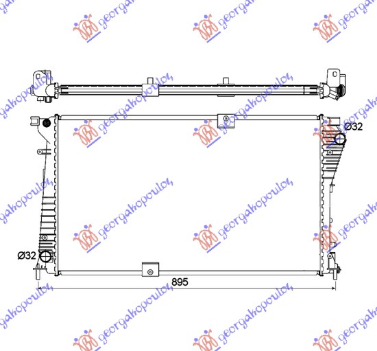 HLADNJAK MOTORA 2.0 – 2.5 CDTi (78×44.9)START – STOP RENAULT TRAFIC (2006-2014) (OEM: 2140000Q0D, 4416965, 93857125)