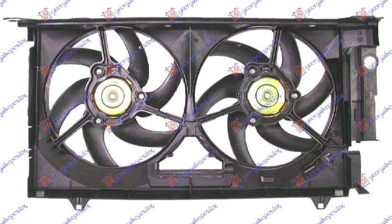 VENTILATOR DUPLI +A/C DIZEL PEUGEOT PARTNER (1996-2002) (OEM: 125474, 1250E9, 1308P3)