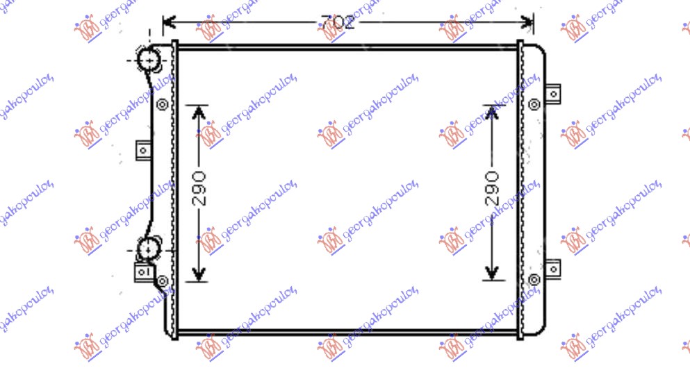 HLADNJAK MOTORA 2.0 BEN – 2.0 DIZ (650×450) (B-A) SEAT LEON (2005-2013) (OEM: 1K0121251BK, 1K0121251DM, 1K0121251EH)