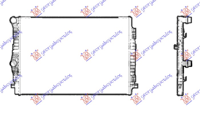 HLAD. MOT. 1.4BEN-2.0DIZ (650×445) KOYO Desna str. SKODA SUPERB (2013-2015) (OEM: 5Q0121251EQ)